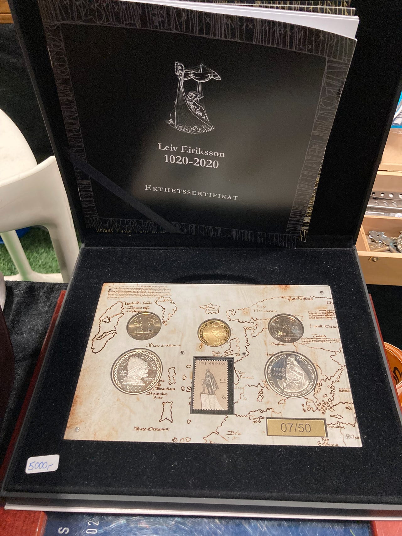 Leiv Eriksson myntsett med gullmynt. Selges 5000kr | FINN-torget