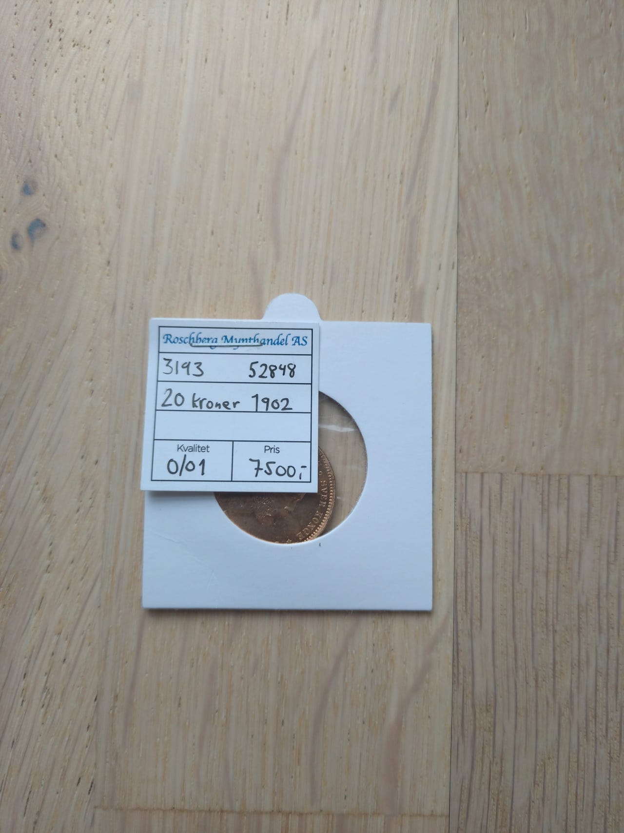 Norsk 20 kroner gullmynt fra 1902 selges | FINN-torget