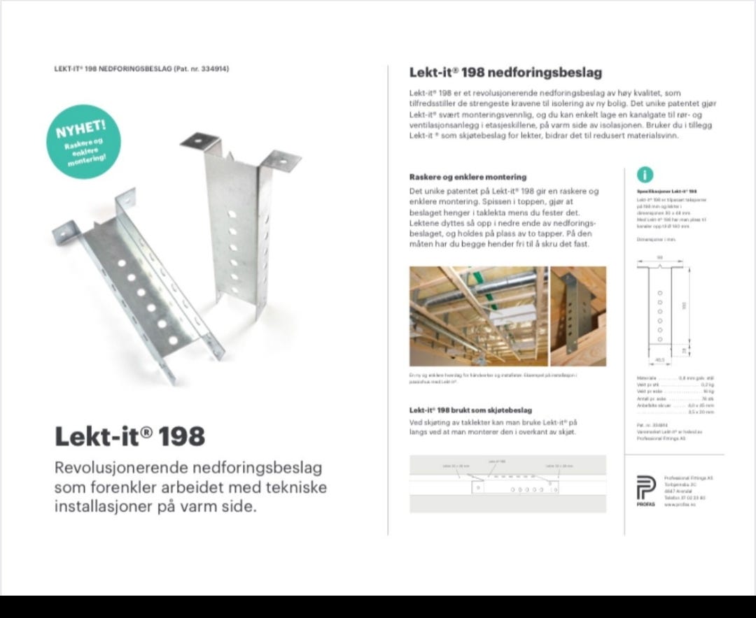 Nedforingsbeslag lekt it 198mm | FINN-torget