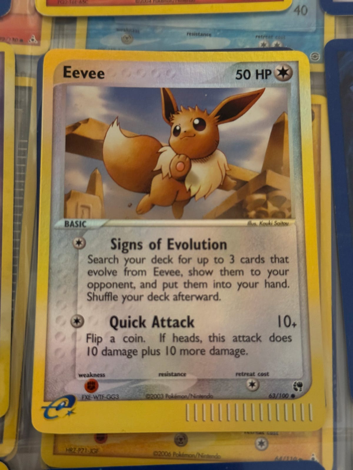 Eevee 63/100 Reverse Holo EX Sandstorm Selges | FINN-torget