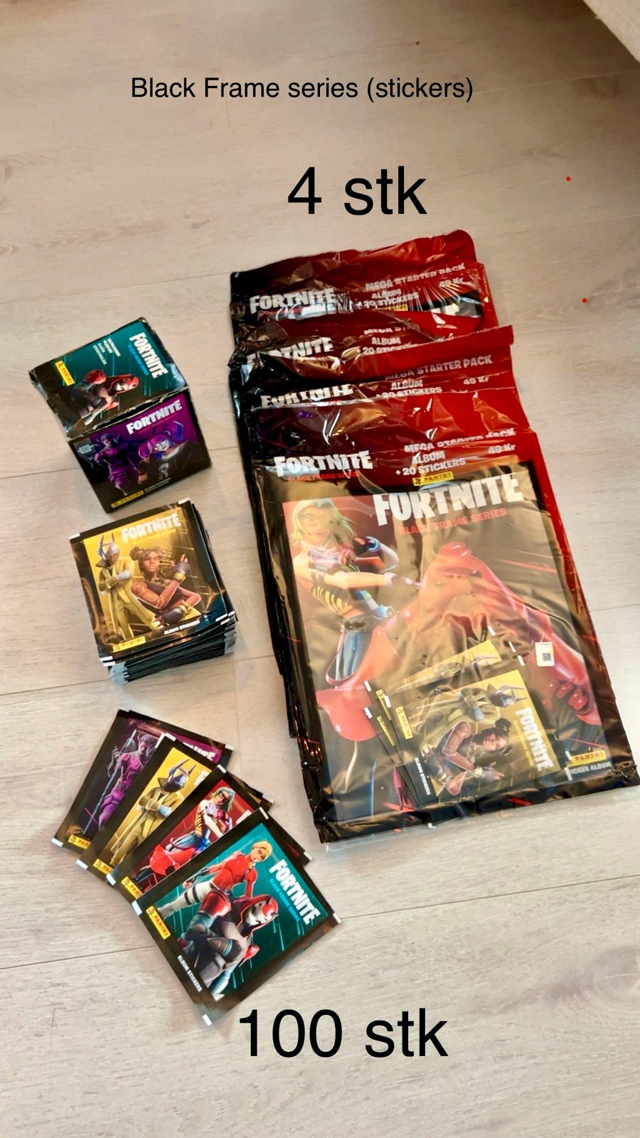 Panini Fortnite Black Frame Series Stickers pakke | FINN-torget