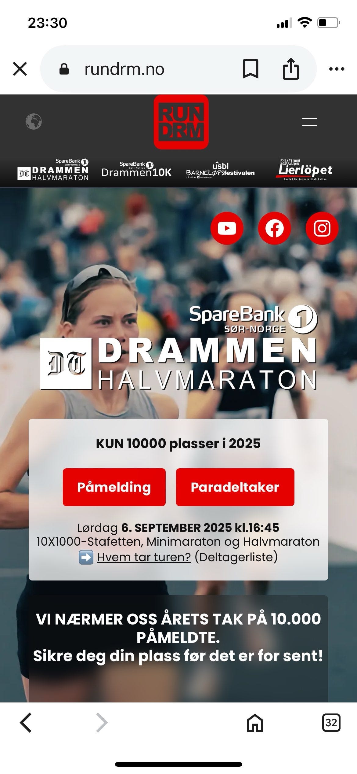 Startnummer til Drammen halvmaraton | FINN-torget