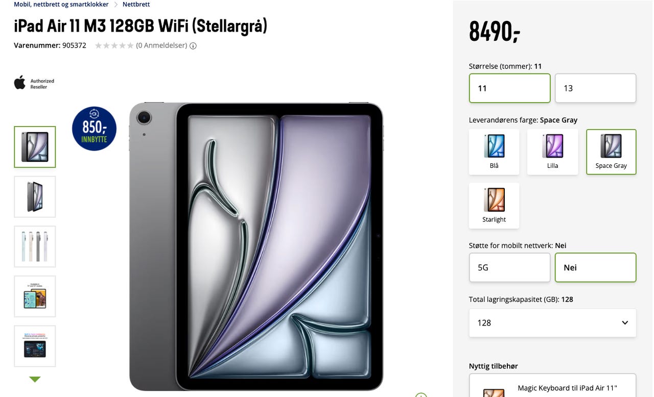 iPad Air 11-inch (m2), Magic Keyboard og Apple Pencil Pro | FINN-torget