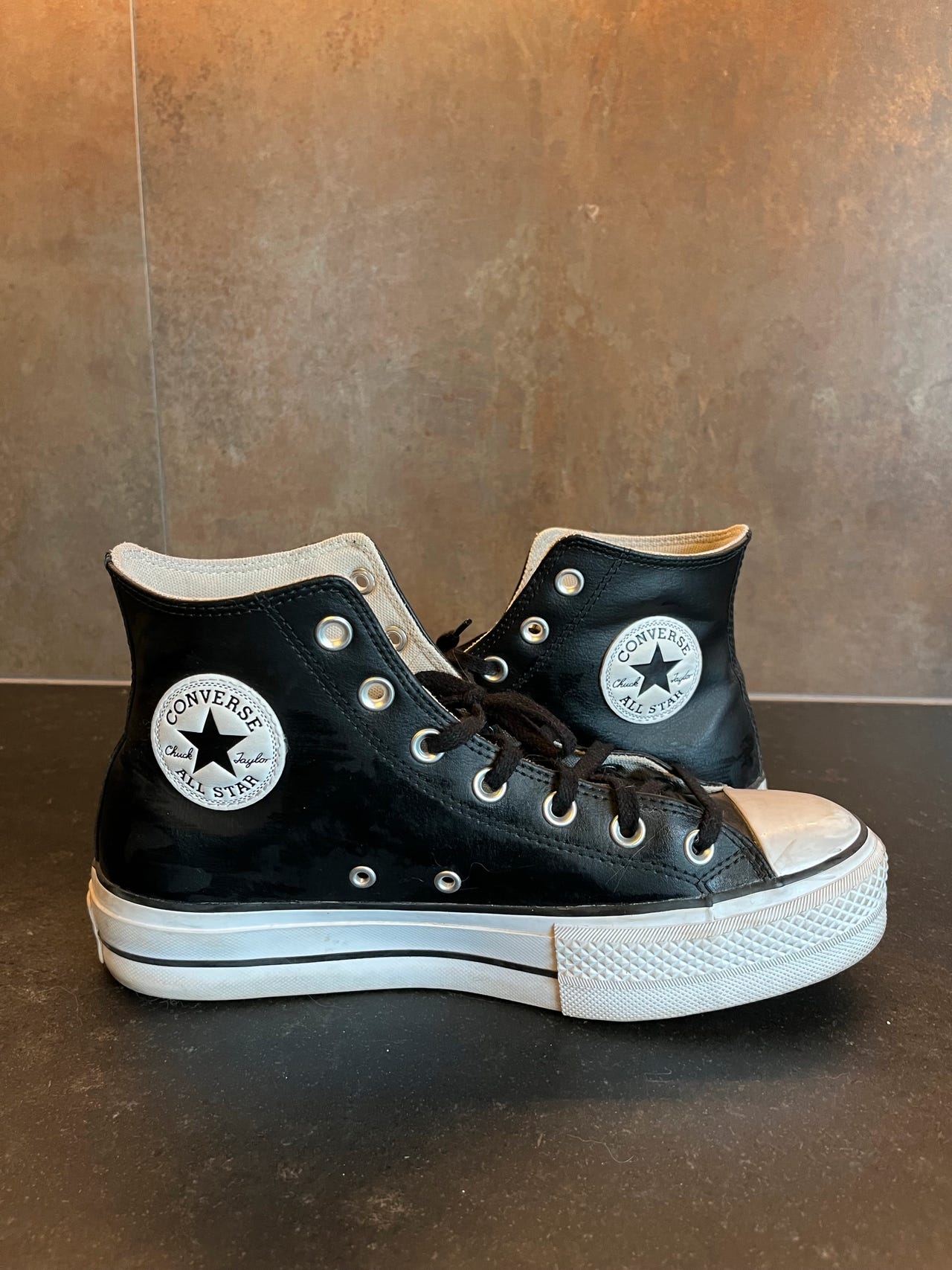 Converse All Star Sneakers Svart Skinn Størrelse 41 | FINN-torget