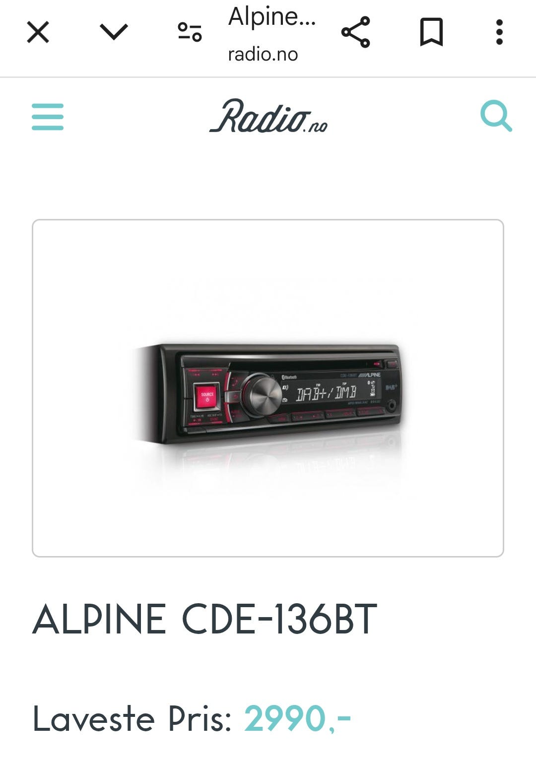 Bilstereo Dab, cd, bluetooth, aux | FINN-torget