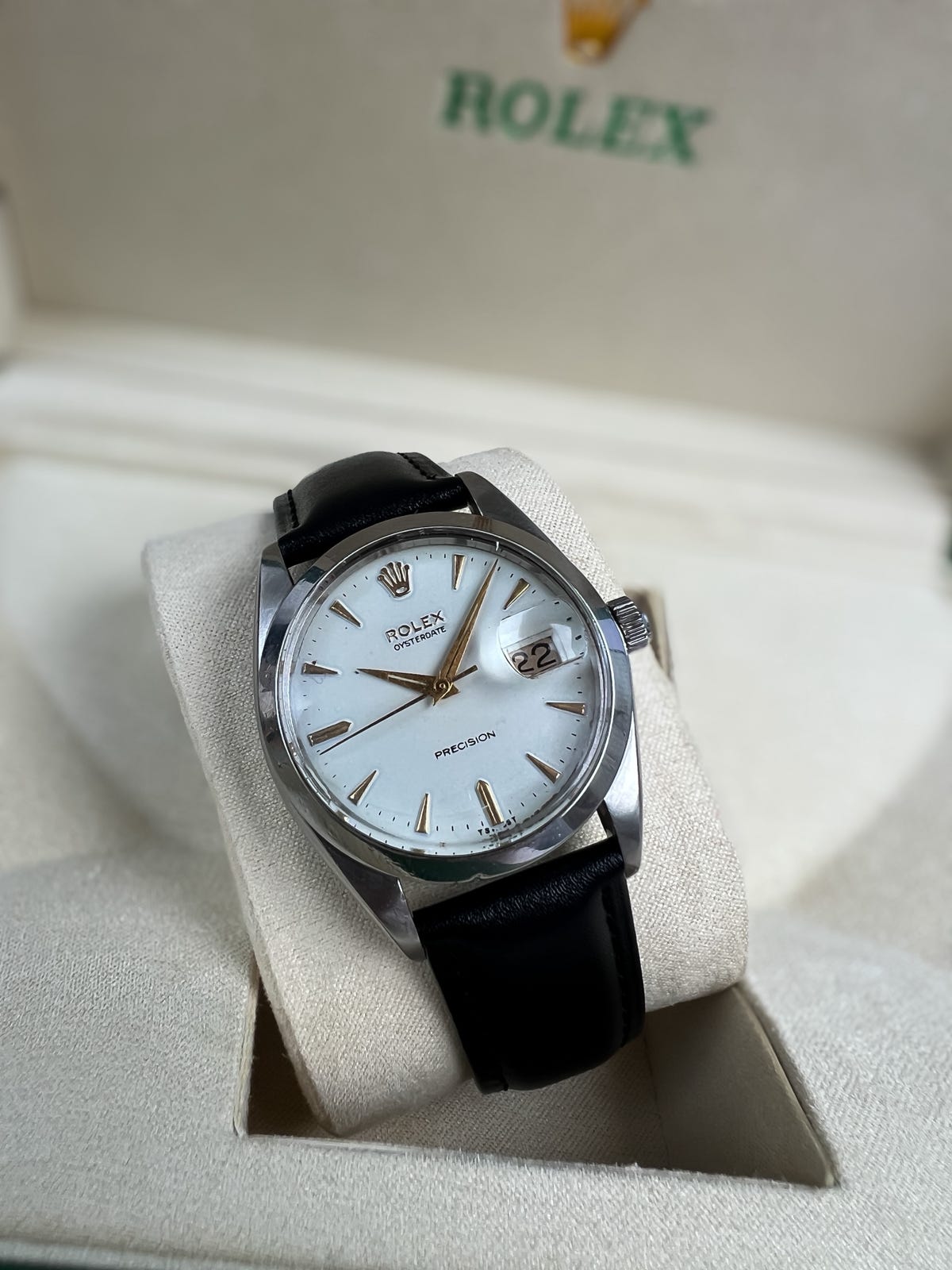 Rolex Oysterdate Precision 34mm | Ref. 6694 | Golden Arrow Markers! | FINN-torget