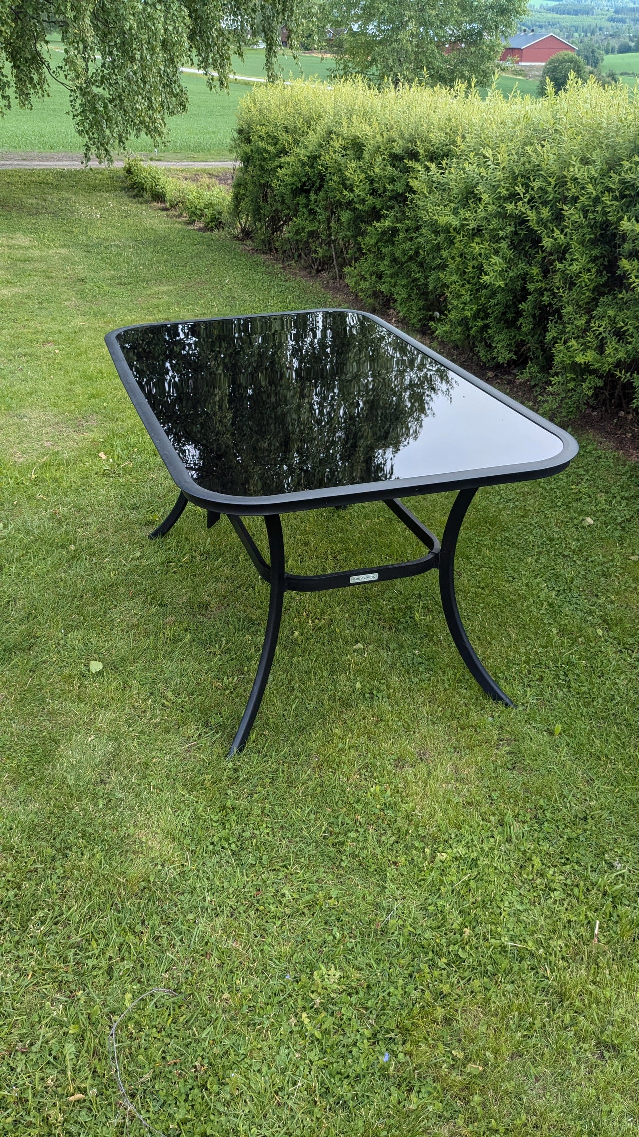 Utebord i glassbord med svart ramme | FINN-torget