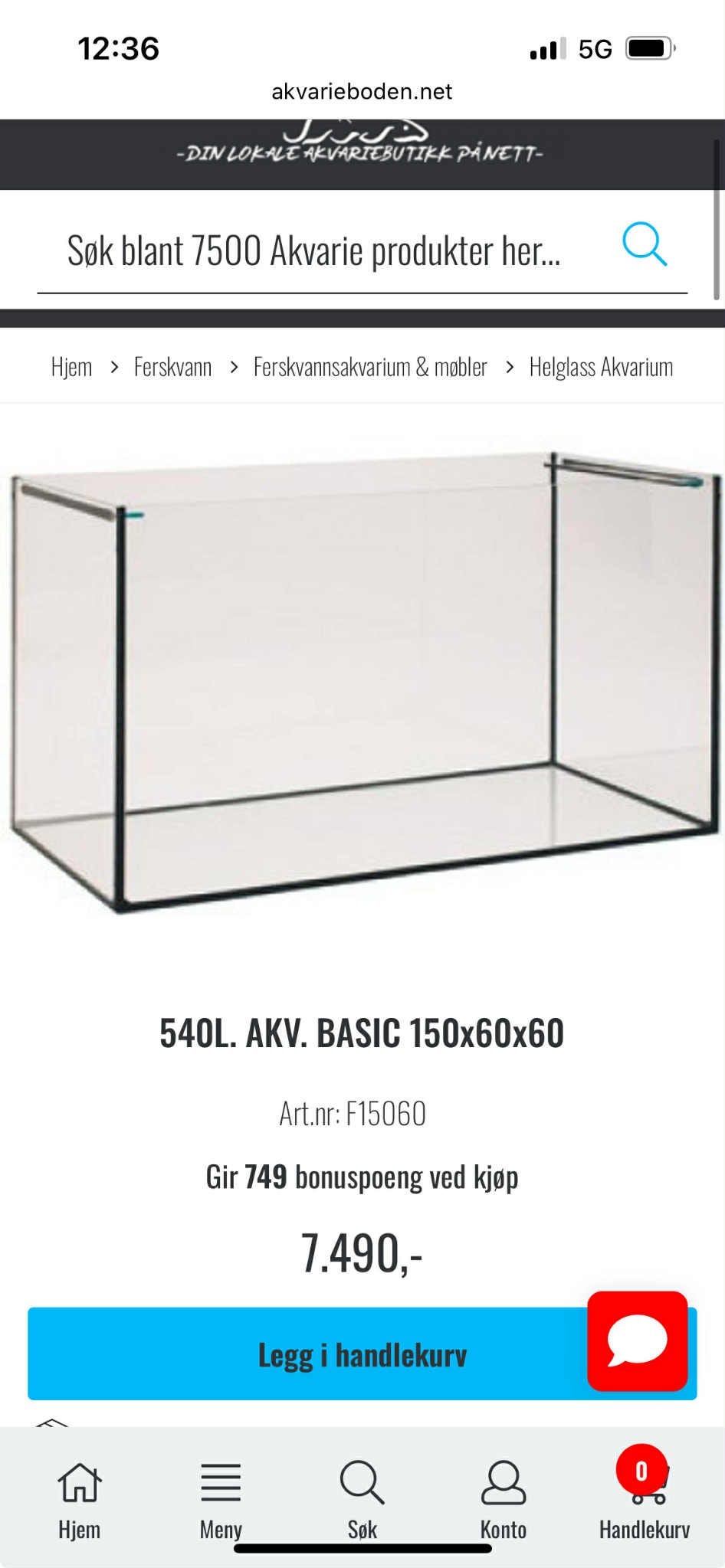 Flott akvarie som er 1 år gammelt å i god stand med dekksglass | FINN ...