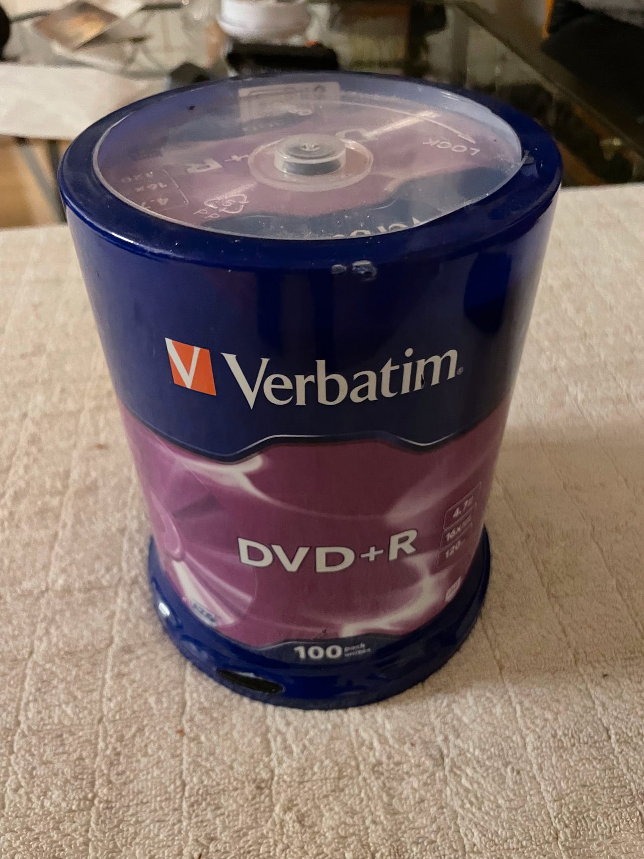 Verbatim DVD+R 4,7GB 16x 100-pakning Spindel forseglet selges | FINN-torget