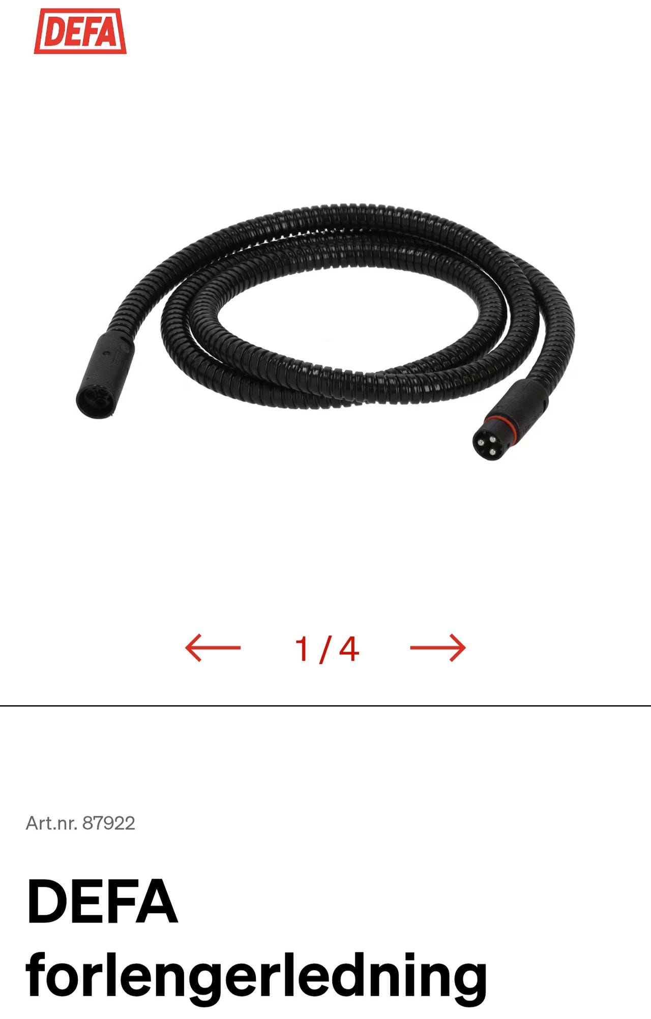 DEFA FORLENGERLEDNING 2M PLUGIN | FINN-torget