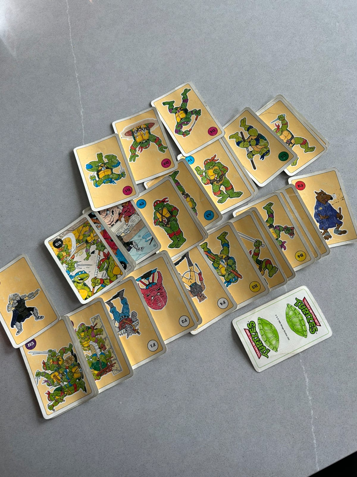 Vintage 1990 tmnt / teenage mutant ninja turtles kort | FINN-torget