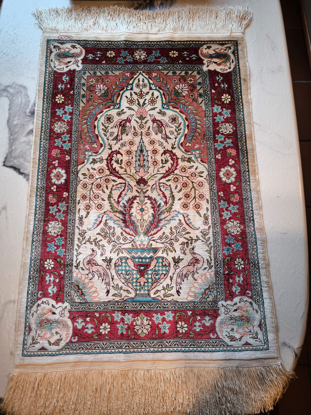 Originalt håndydd Hereke silketeppe | FINN-torget