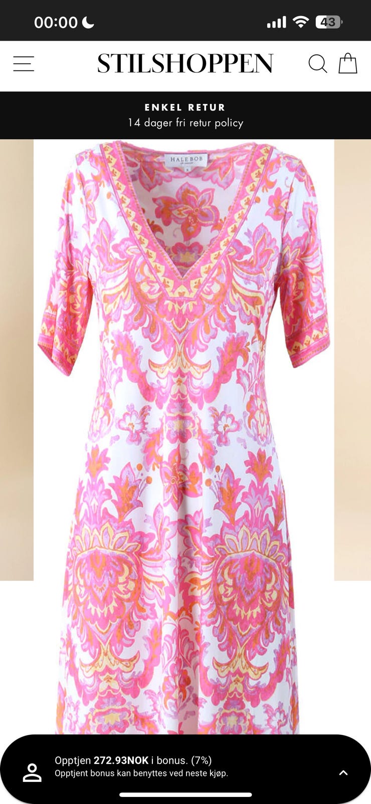 Ny Hale Bob kjole, kjøpt forrige måned og brukt 1 gang! PINK BETHANY ...