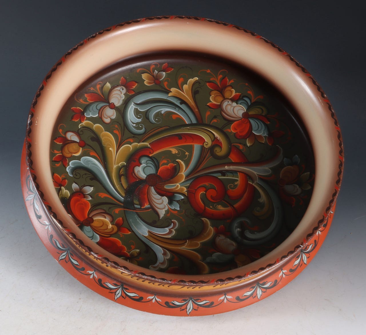 Rosemalt, rosemaling, bolle, ølbolle, trebolle | FINN-torget