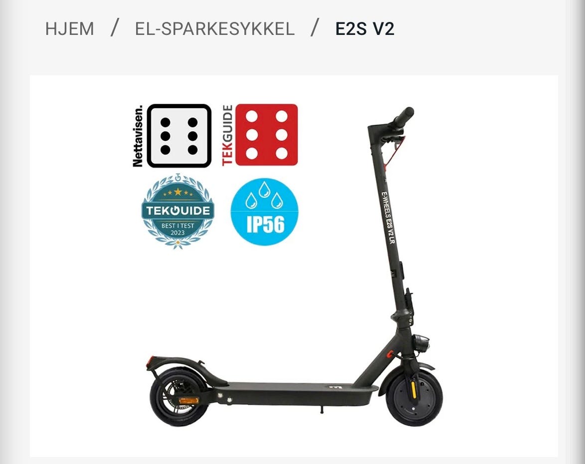 Pent brukt E-wheels e2s v2 | FINN-torget