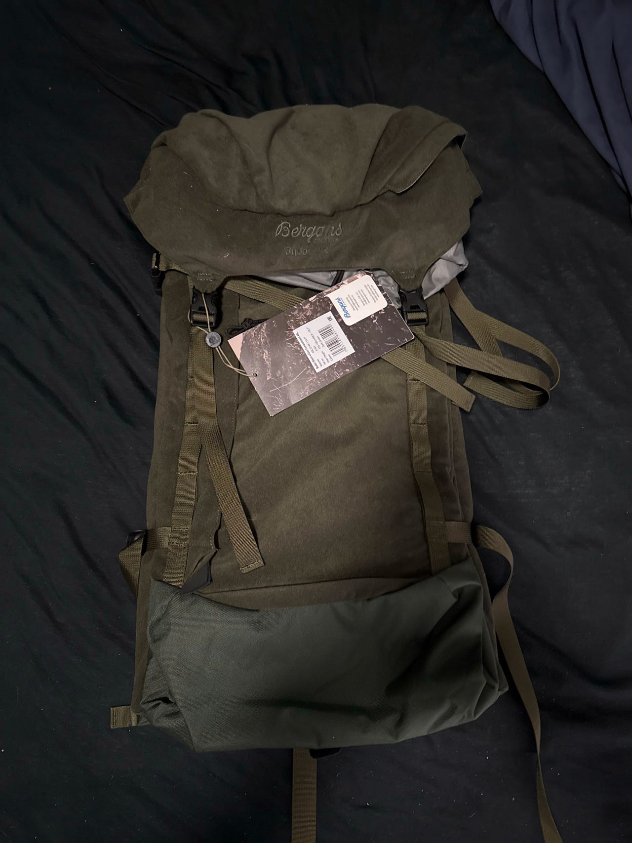 Bergans Budor Ryggsekk 45L Dark Green | FINN-torget