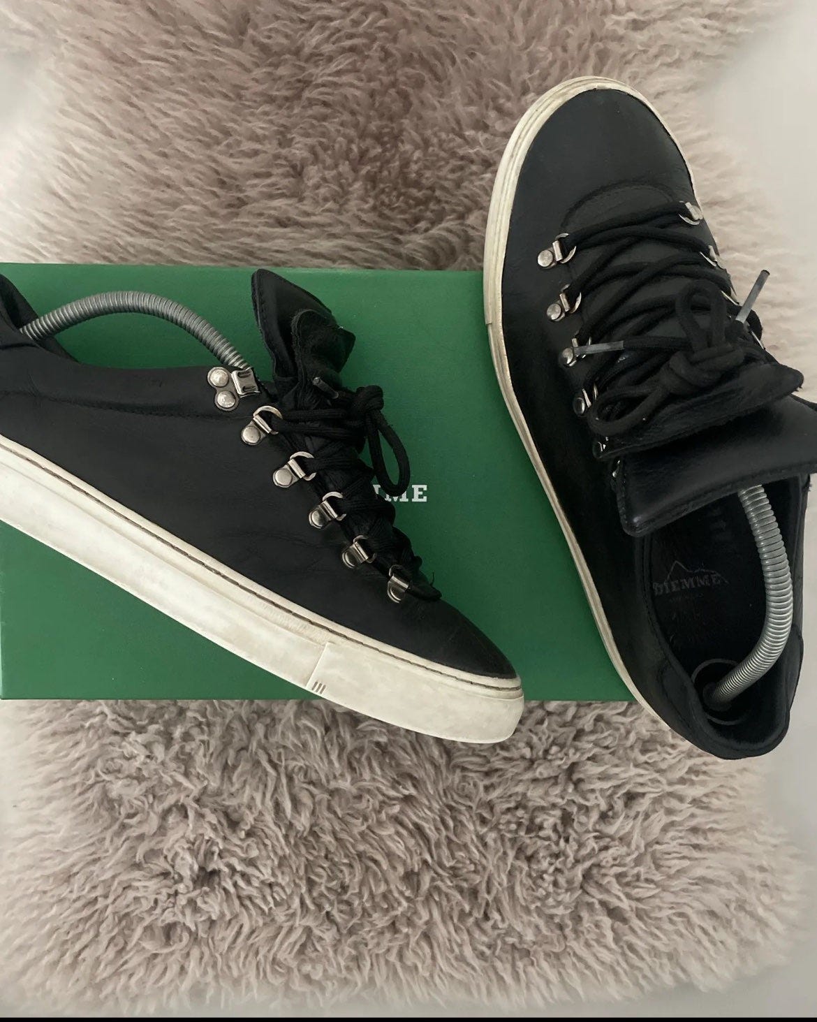 Diemme marostica sorte sko, svart skinn, Black nappa / Black leather ...