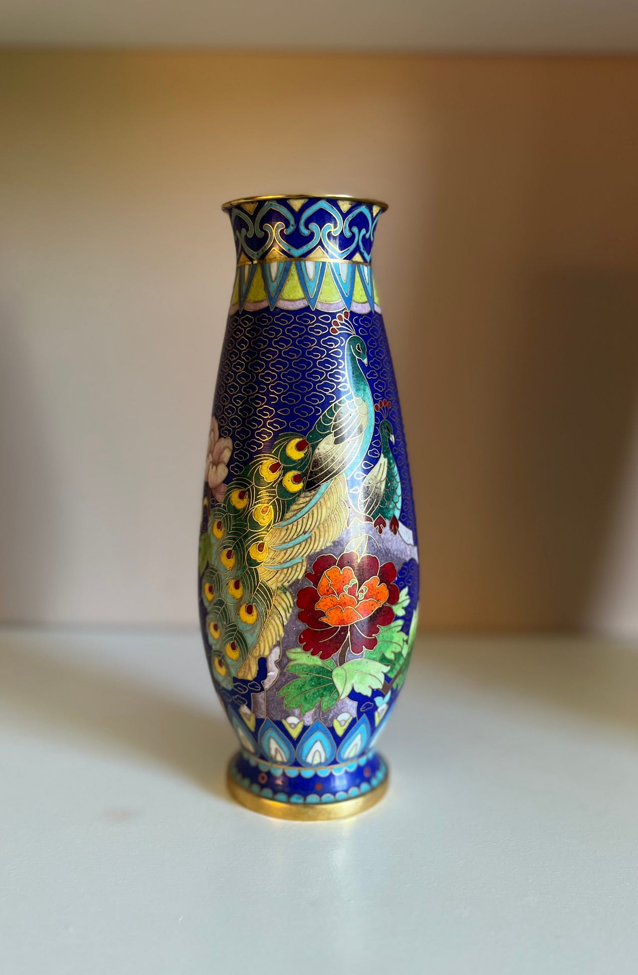 Vakker kinesisk Cloisonne vase | FINN-torget
