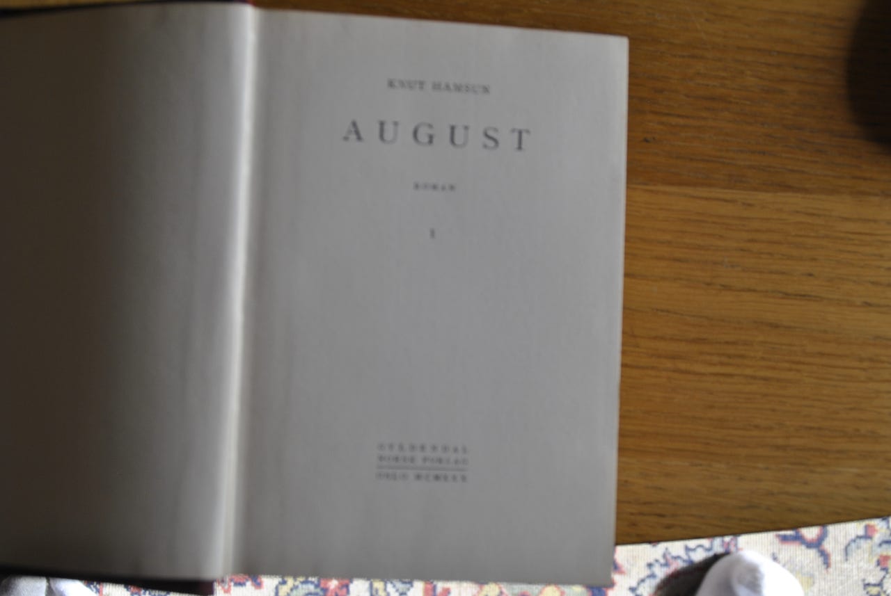 August(1930): Knut Hansun. Første utgivelse | FINN-torget