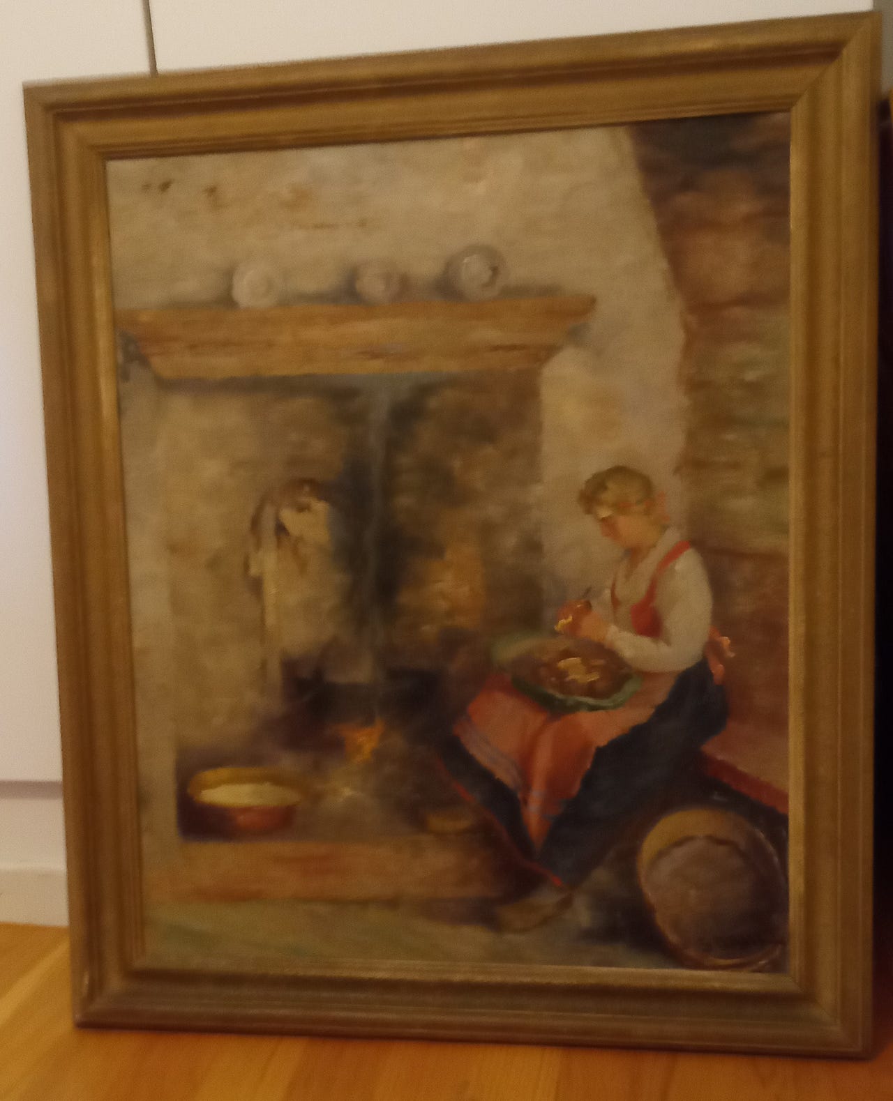 Thomas Frang, bondeinteriør, signert S. Dahl. | FINN-torget