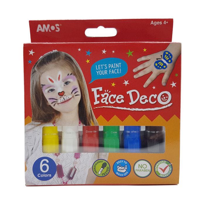 Amos Ansiktssminke 6stk - Fargestifter | FINN-torget