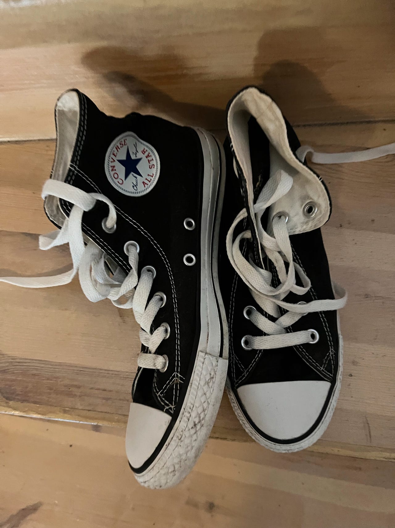 Converse Chuck Taylor All Star Høye Sneakers Svart Hvitt Canvas Unisex ...