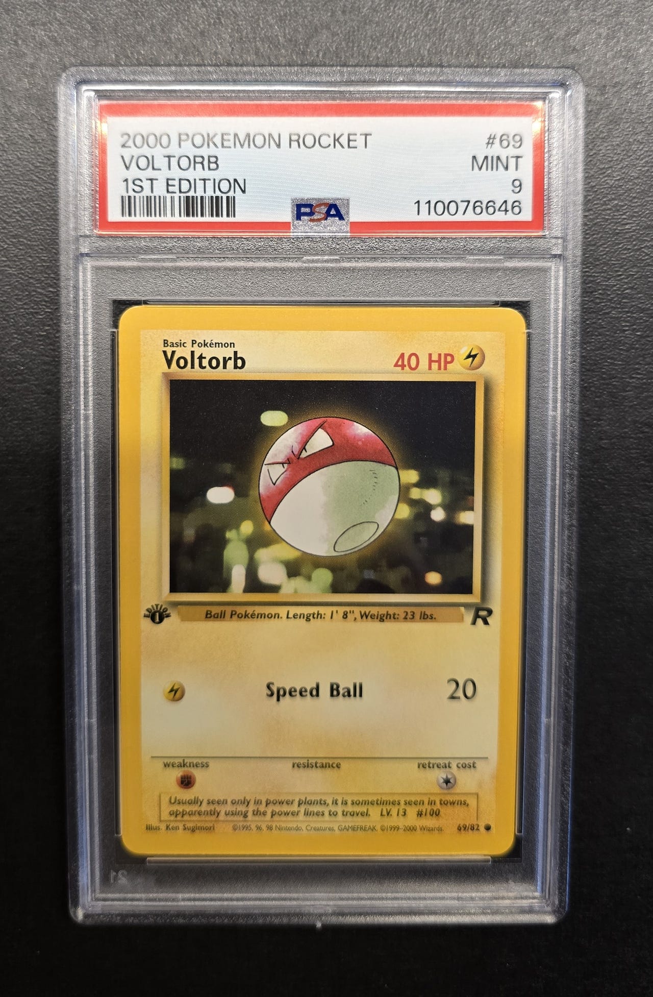 Voltorb (1st edition) #69 Pokemon Team Rocket PSA 9 | FINN-torget