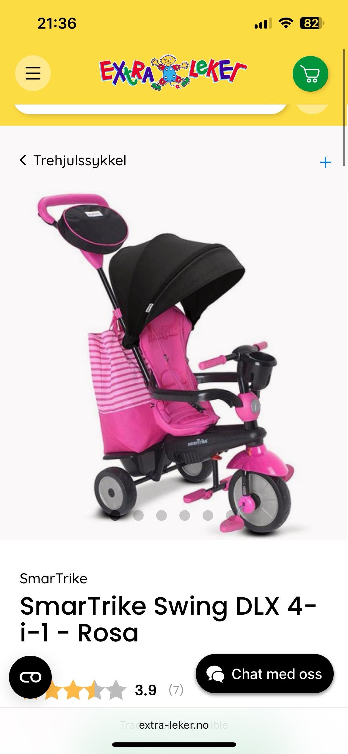 Rosa barnesykkel - 4 i 1 - Selger til halv pris!! | FINN-torget