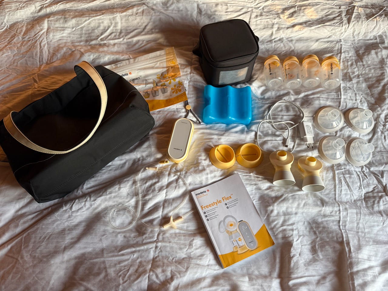 Brystpumpe Medela Freestyle flex dobbel elektrisk brystpumpe med masse ...