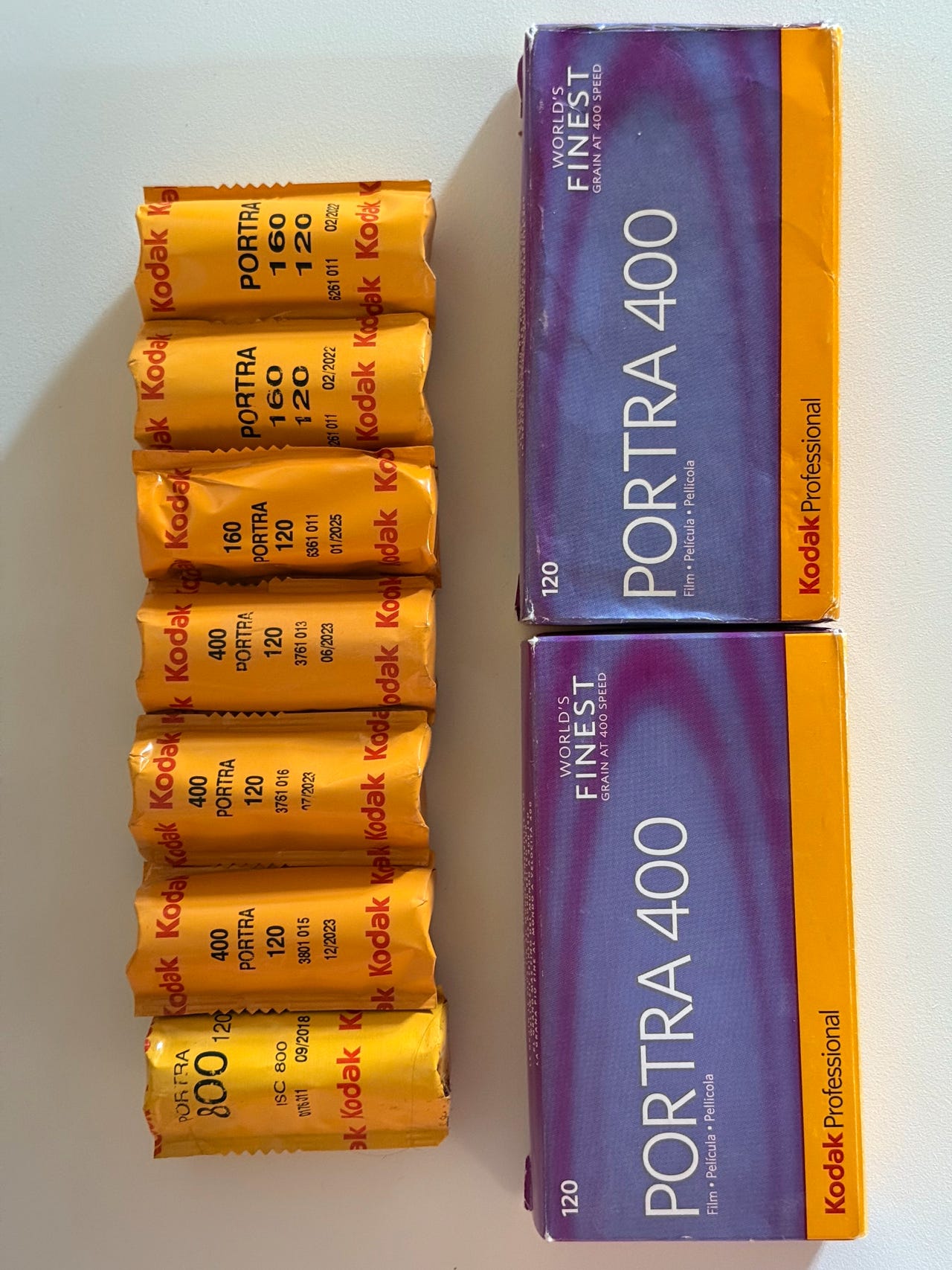🎞️ Kodak Portra 120 film – uåpnede ruller, lagret kjølig, med deilig ...