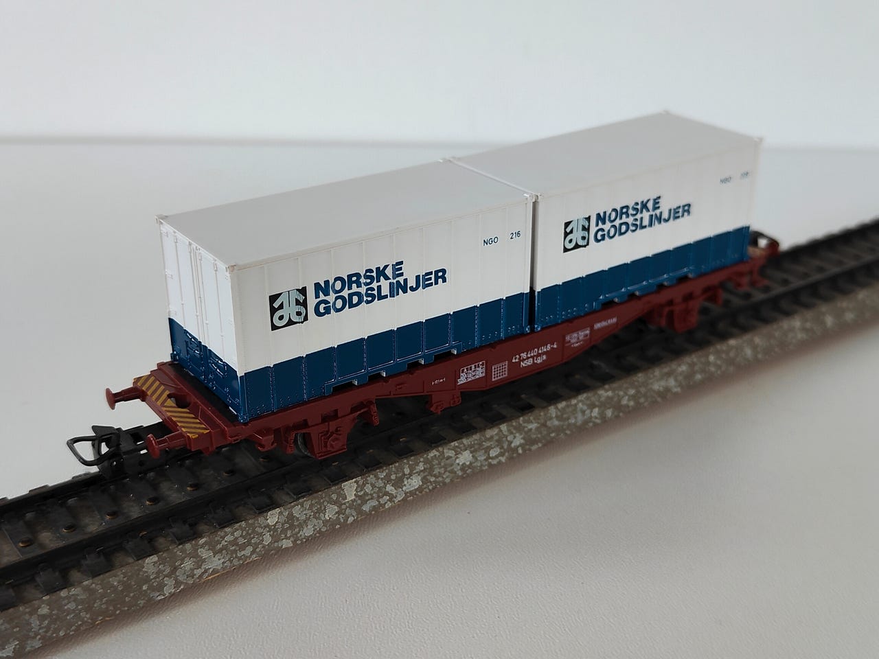 Märklin HO, NSB containervogn "NORSKE GODSLINJER" | FINN-torget
