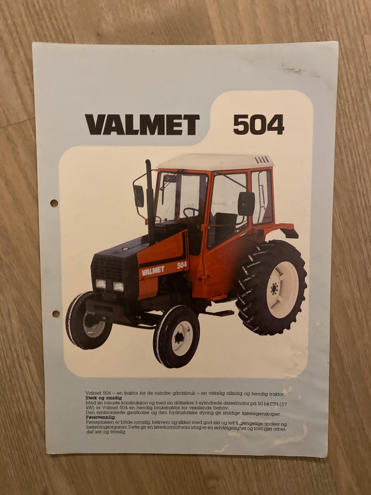 Brosjyre Valmet 504 veteran traktor | FINN-torget