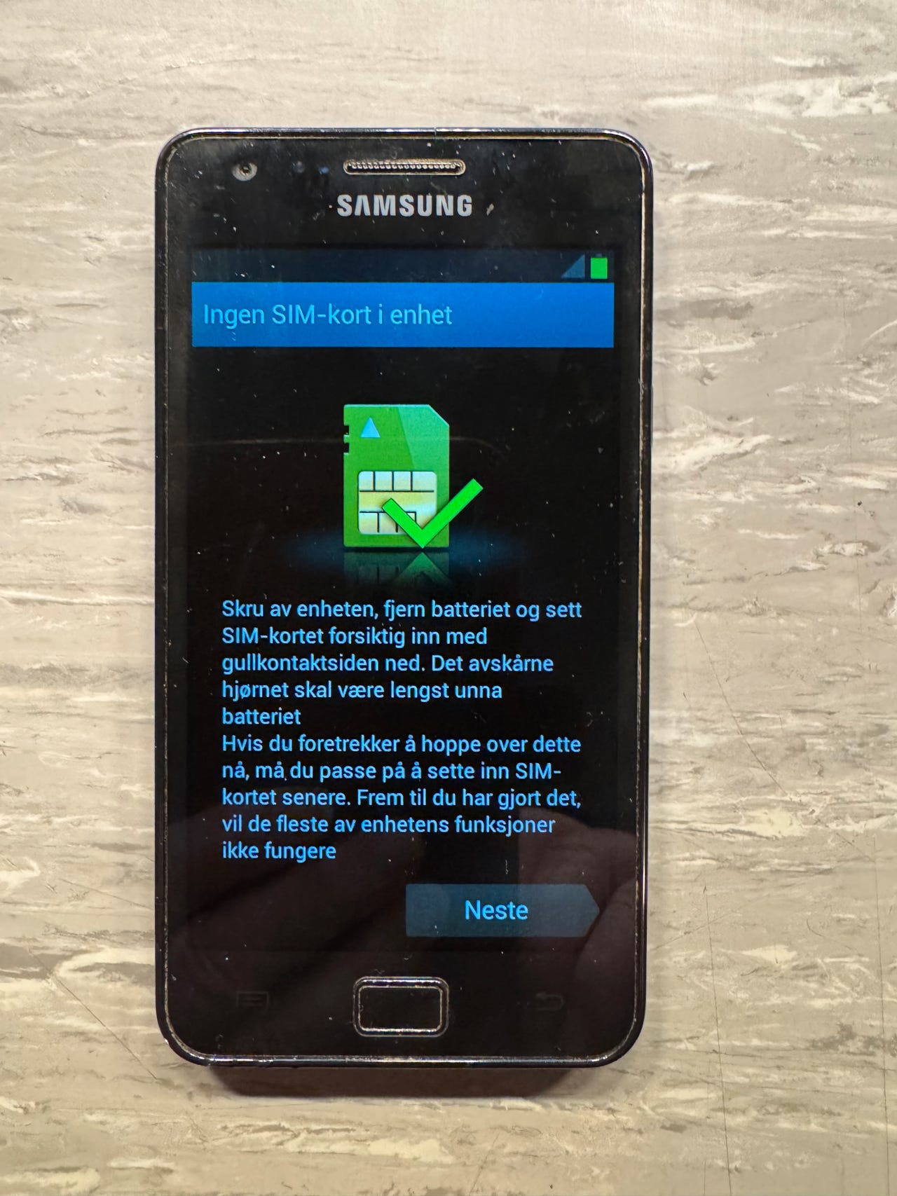Samsung I9100 med lader | FINN-torget