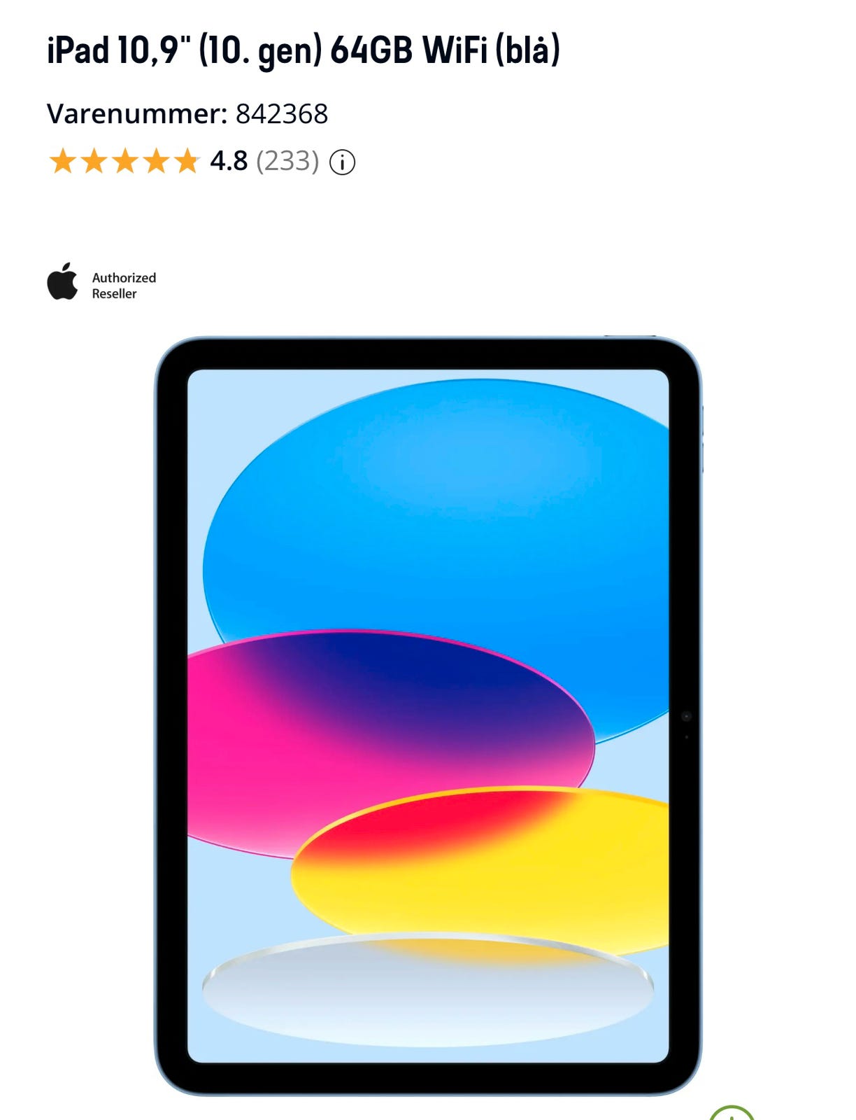 Apple IPad 10.9 (10 Gen) | FINN-torget