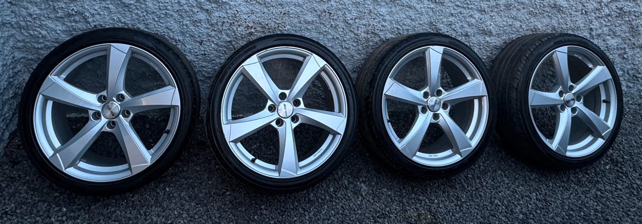 GMP 19x8,5 felger med slitte dekk | FINN-torget