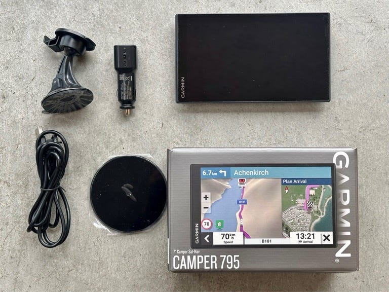 Ubrukt Garmin Camper 795 GPS for bobil/campingvogn | FINN-torget