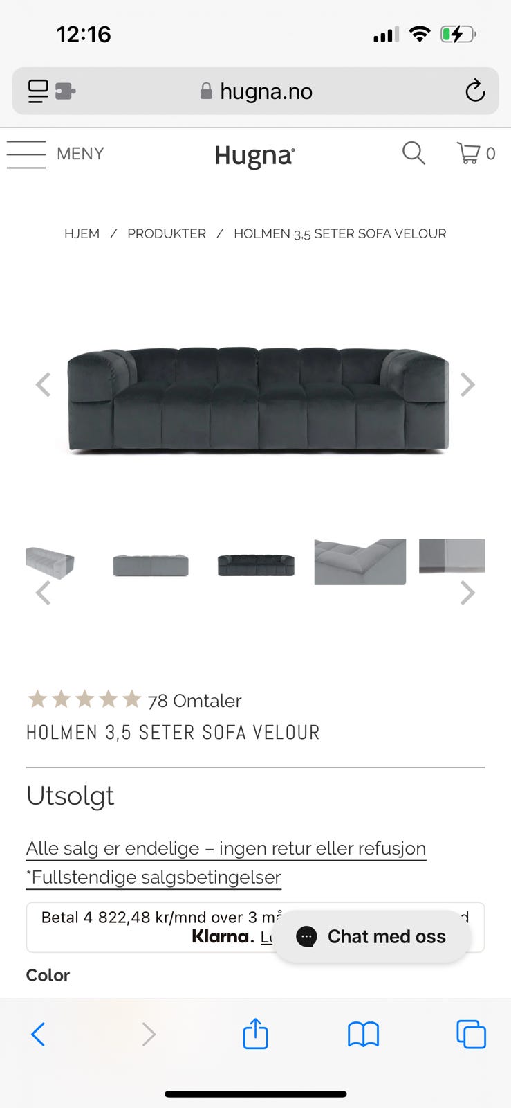 Hugna sofa selges | FINN-torget