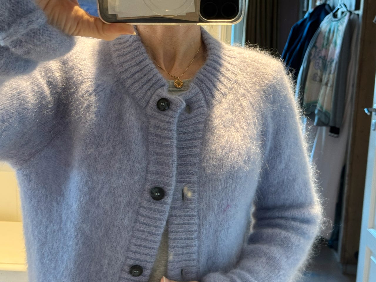 Iben mohair cardigan, brukt en gang | FINN-torget