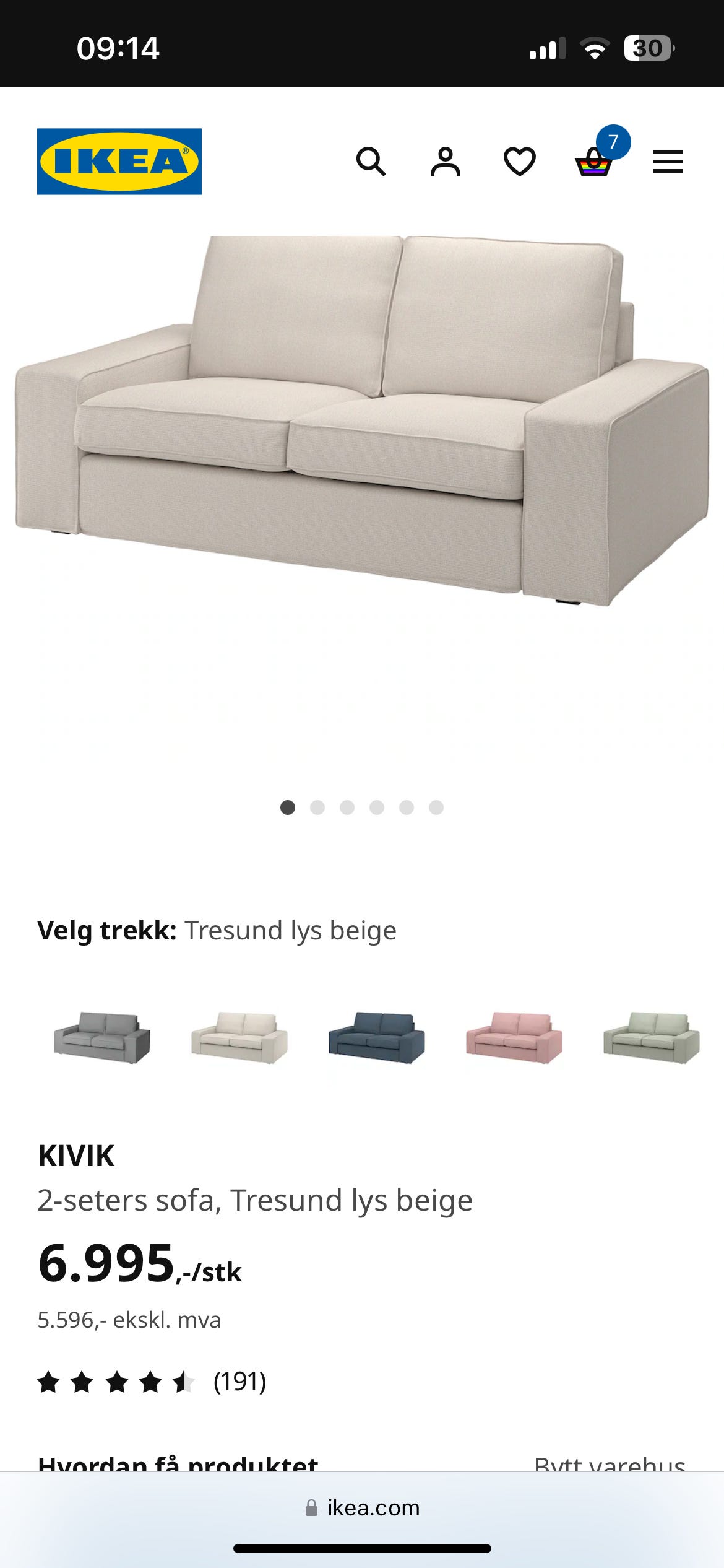 Kivik 2 seter beige | FINN-torget