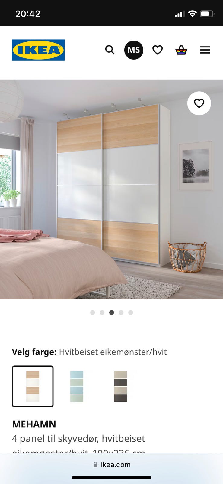 8 stk panel til Pax skyvedør | FINN-torget