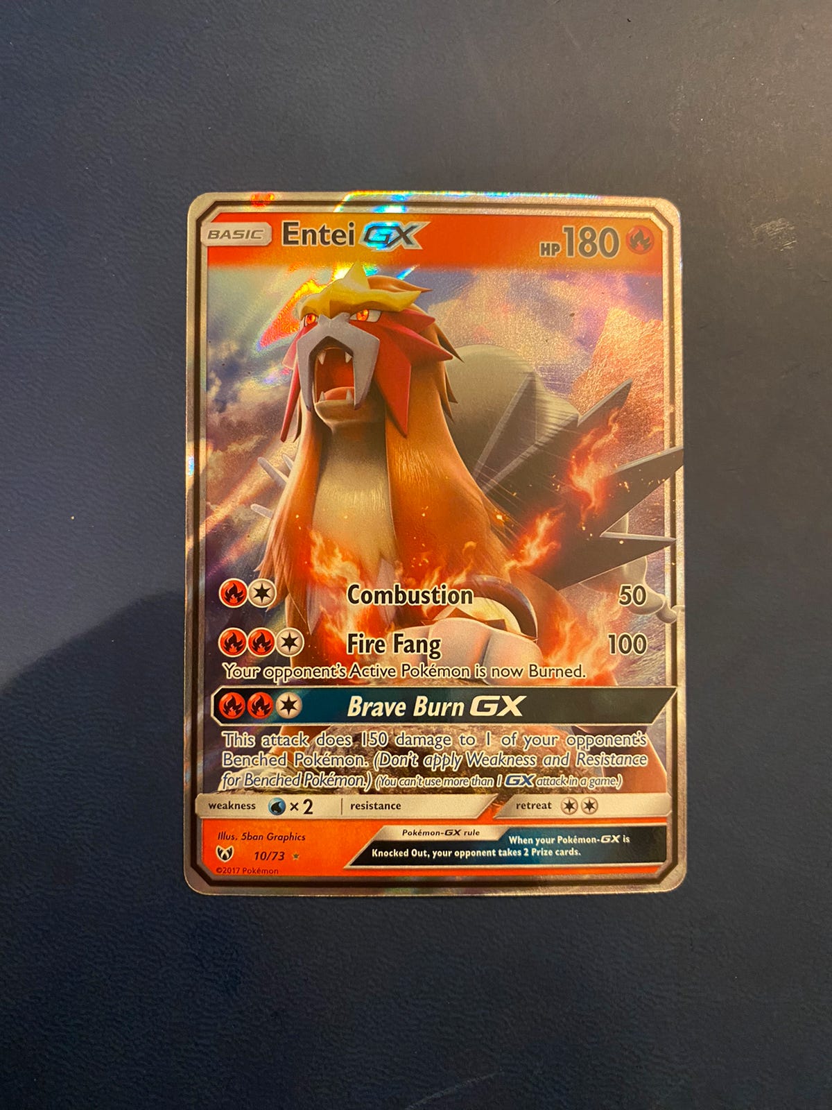 Entei GX 10/73 | Holo Half Art | Pokémon TCG | Sun & Moon - Shining ...