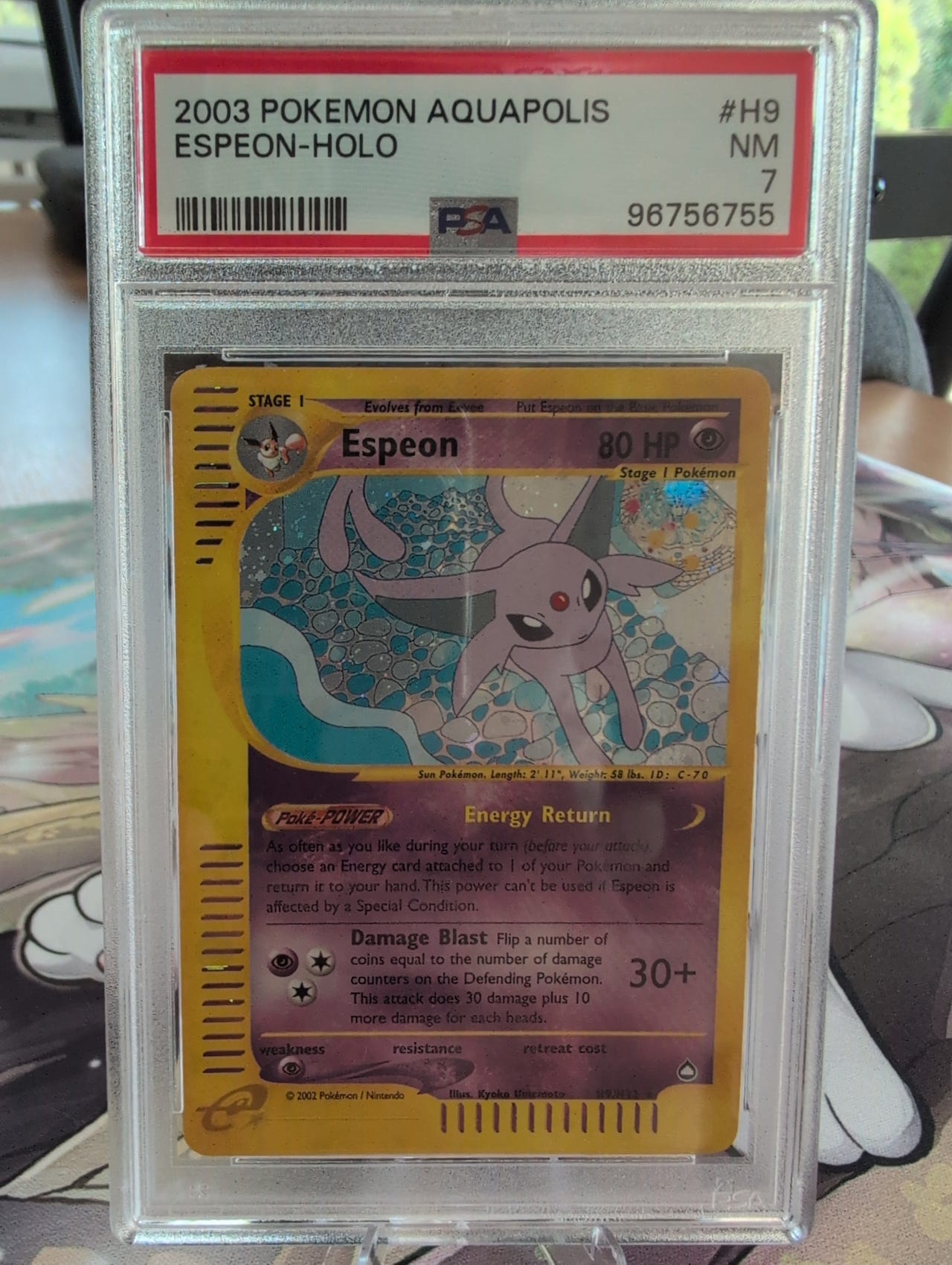 Espeon #H9 | Pokemon Aquapolis | PSA 7 | FINN-torget