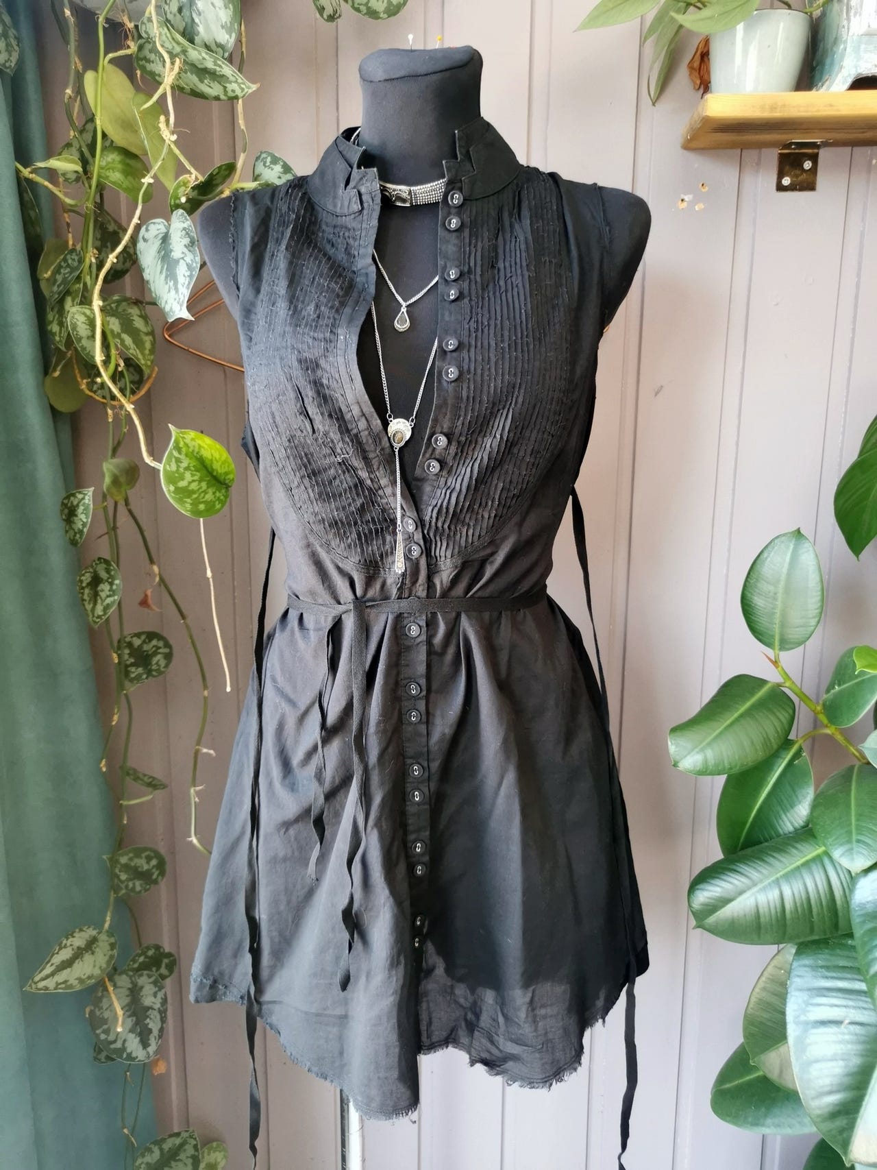 Allsaints kjole s m l xl rock goth boho witchy | FINN-torget