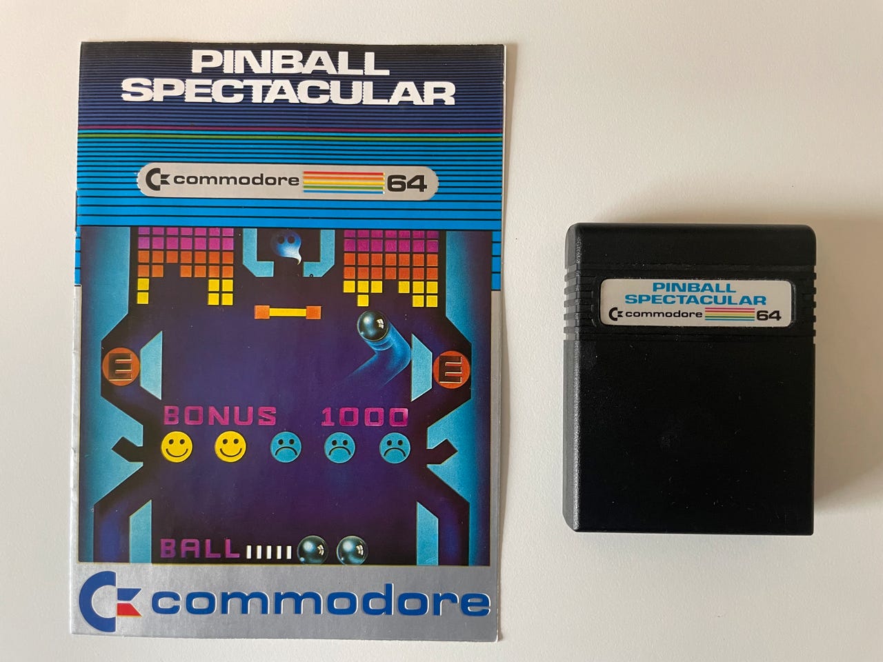 Pinball Spectacular cartridge med manual til Commodore 64 | FINN-torget
