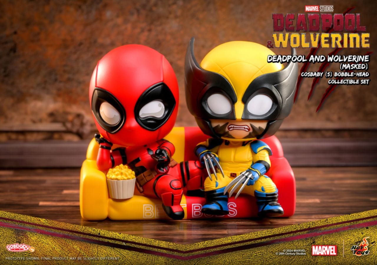 HotToys Deadpool and Wolverine (masked) Cosbaby (s) bobblehead ...