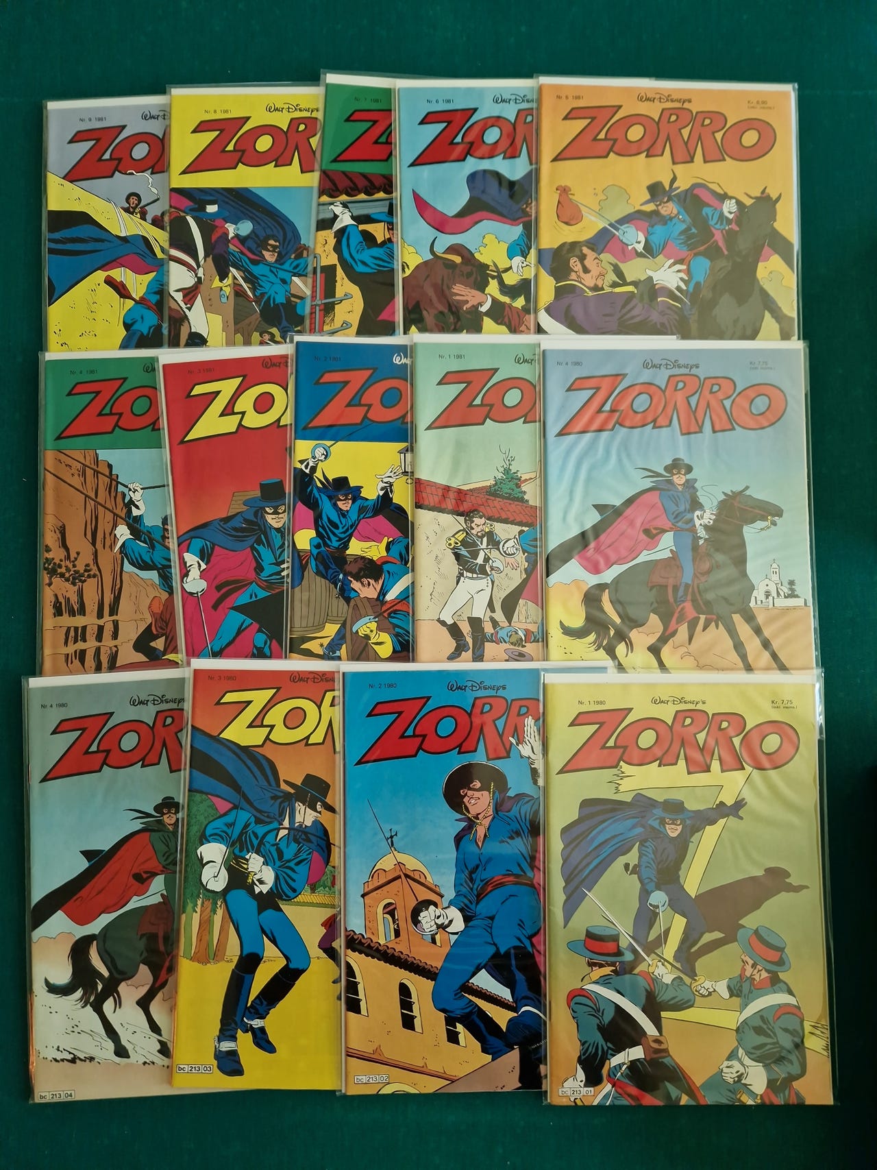Walt Disney's Zorro 1980-1981 komplett meget pent sett selges kr 2300 ...