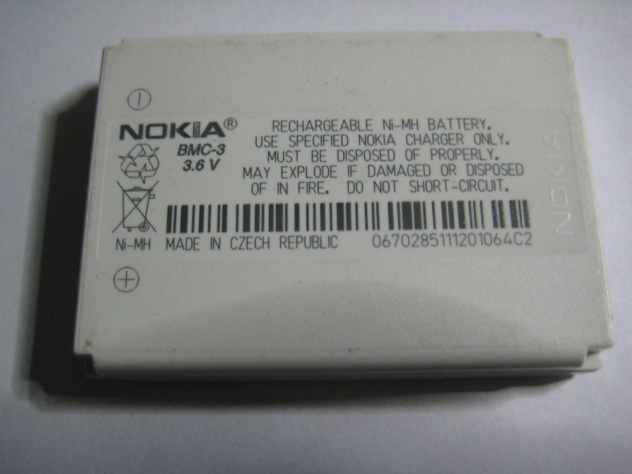 Mobilbatteri Nokia BMC 3 .3,6v brukt | FINN-torget