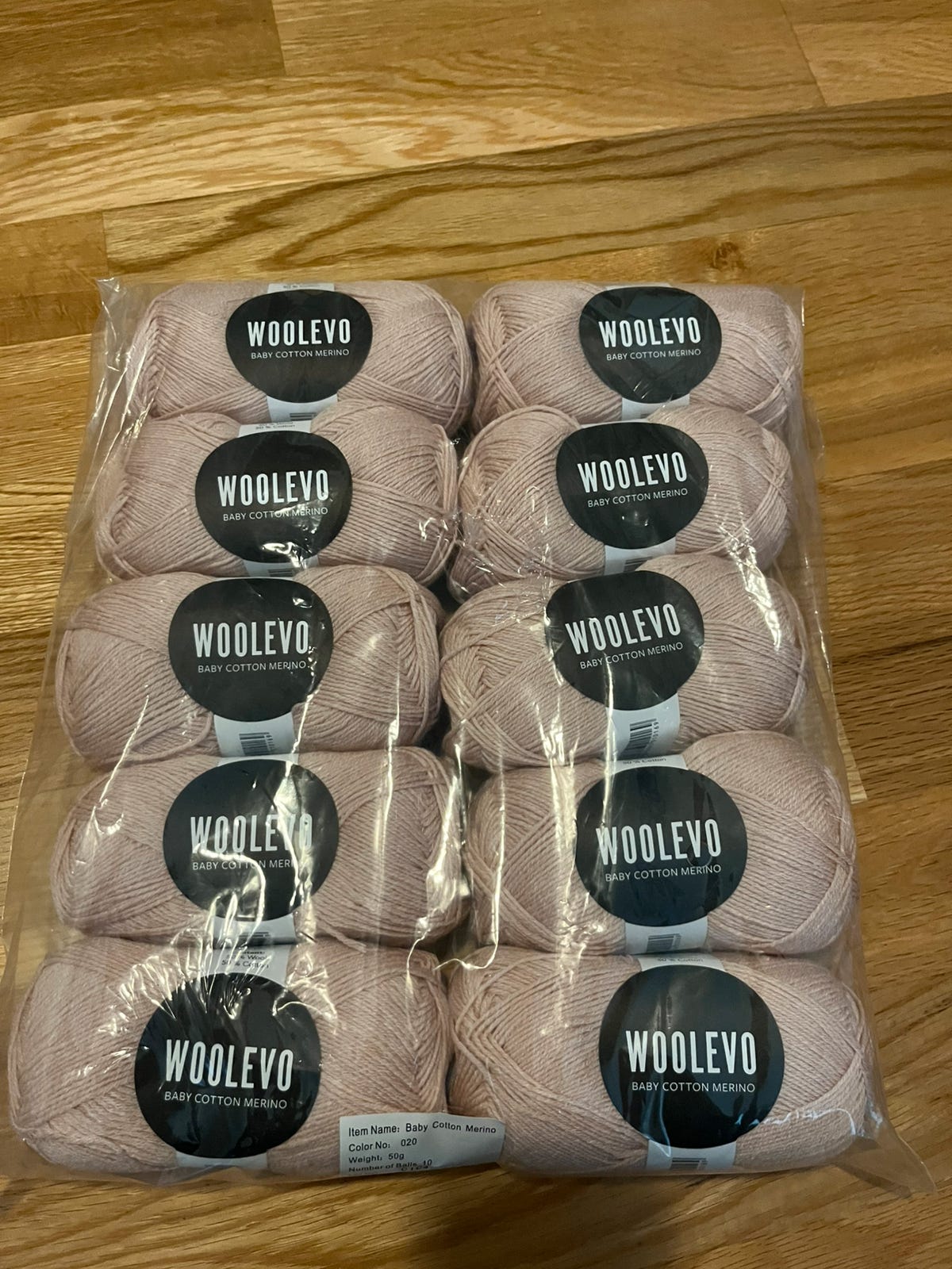 Woolevo baby cotton merino 10 fulle nøster | FINN-torget