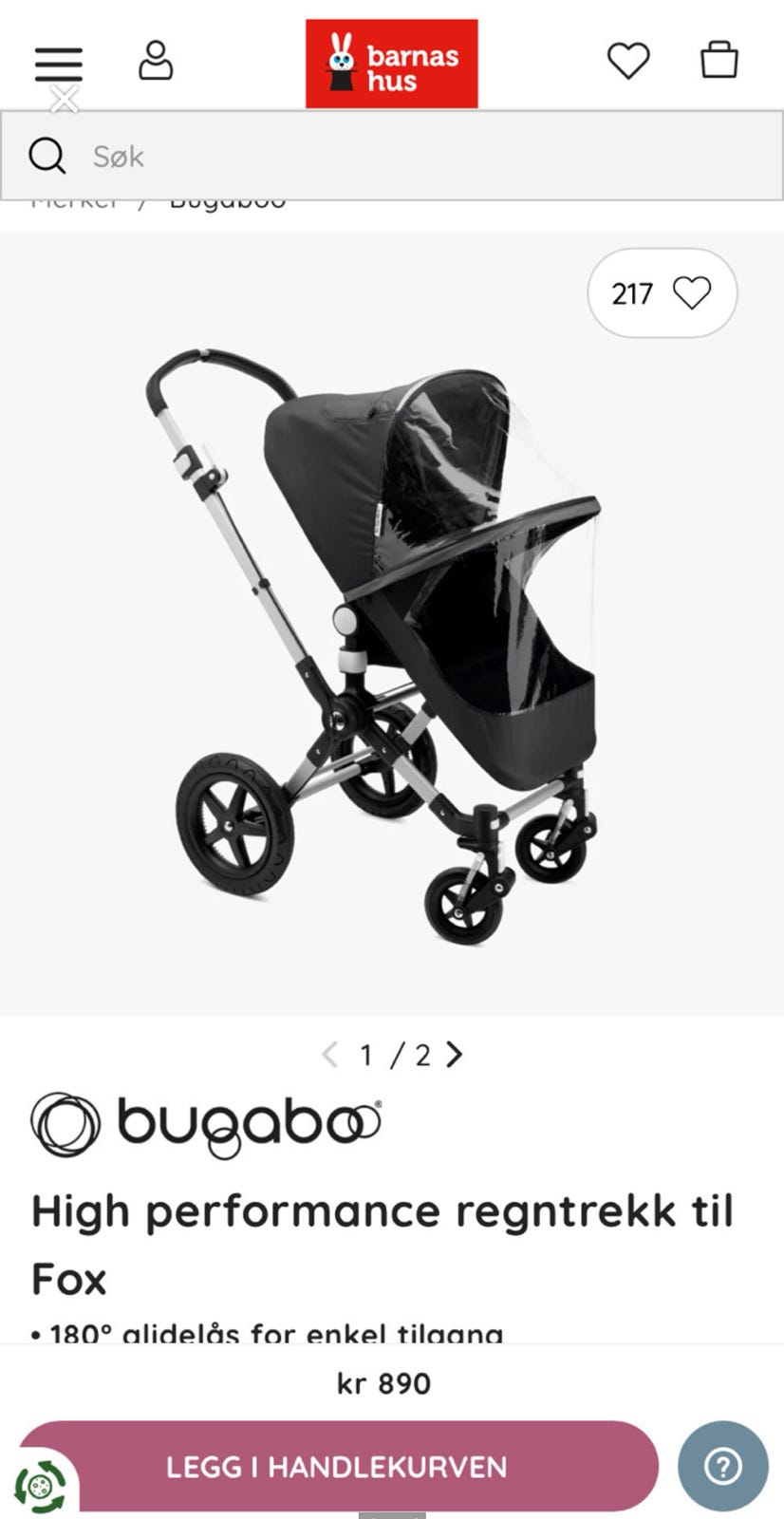 Bugaboo High performance regntrekk | FINN-torget