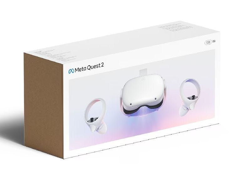 Oculus / Meta Quest 2 VR-briller (128 GB) + Beat Saber og andre spill ...